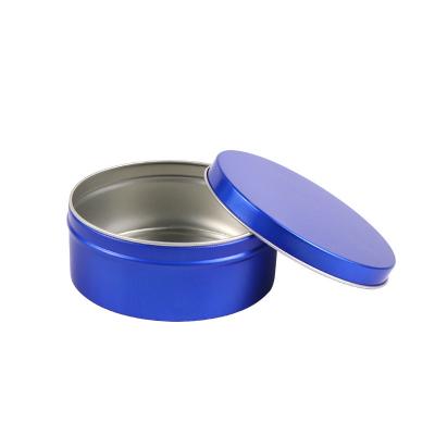 China Thermal Transfer Peacock Blue Aluminum Cosmetic Jars 1oz Cosmetic Jars With Lids for sale