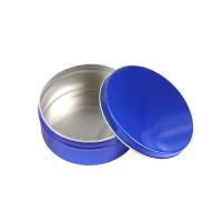 China Thermal Transfer Peacock Blue Aluminum Cosmetic Jars 1oz Cosmetic Jars With Lids for sale