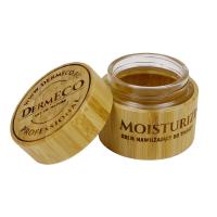 China OEM Skincare Bamboo Cosmetic Packaging Electroplate 50g Bamboo Cream Jar for sale