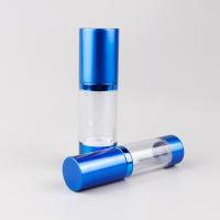 China 0.5OZ 1OZ 1.7OZ 3.4OZ Airless Spray Bottle Blue Round Cosmetic Bottle for sale