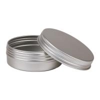 China Natural Color Aluminium Cosmetic Tins 80g 2.8 OZ Cosmetic Jars With Lids for sale