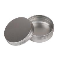 China Natural Color Aluminium Cosmetic Tins 80g 2.8 OZ Cosmetic Jars With Lids for sale