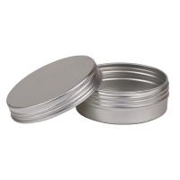 China Natural Color Aluminium Cosmetic Tins 80g 2.8 OZ Cosmetic Jars With Lids for sale