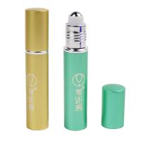 China 0.27 Ounce Twist Up Aluminium Perfume Bottle Metal Roller Balls For Essential Oils for sale