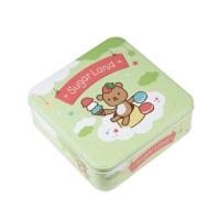 China 0.23mm Thick Square Metal Candy Tin CMYK Offset Printing Biscuit Tin Gift Box for sale