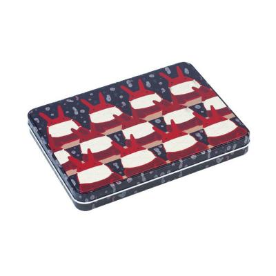 China Custom Moisture Proof Metal Square Candy Tin With Tinplate Bottom for sale