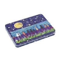China Custom Moisture Proof Metal Square Candy Tin With Tinplate Bottom for sale