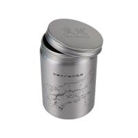 China 50ml To 2L Metal Empty Coffee Tin Packaging Hinged Aluminum Tin Canister For Food for sale