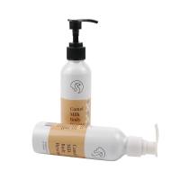 China 3.4OZ 5OZ 6.7OZ Household Shower Pump Bottle White Orange Custom Cosmetic Bottles for sale