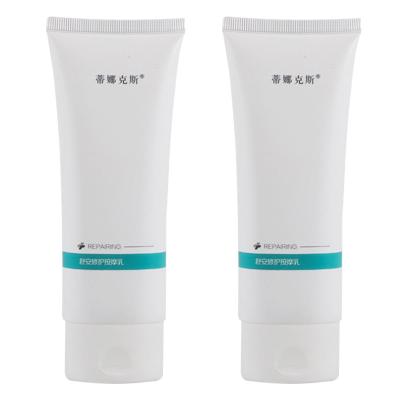 China 30g 80g White Care Cream Plastic Cosmetic Tubes With Flip Top Cap for sale