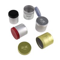 China OEM ODM Cosmetic Aluminum Canisters 4.58oz 2oz Screw Top Tins For Candles for sale