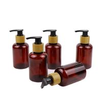 China Red Brown PET 8 16 32 Oz Empty Shampoo Bottles With Pump Dispenser for sale