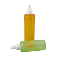 China Green Orange 1oz 2oz PET Cosmetic Bottles Round Mini Plastic Spray Bottle for sale