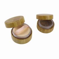 China Hot Stamping Screw Cap Bamboo Aluminum Jar 1OZ 1.8OZ 3.5OZ Bamboo Canisters for sale