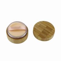 China Hot Stamping Screw Cap Bamboo Aluminum Jar 1OZ 1.8OZ 3.5OZ Bamboo Canisters for sale