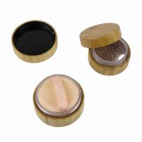 China Hot Stamping Screw Cap Bamboo Aluminum Jar 1OZ 1.8OZ 3.5OZ Bamboo Canisters for sale