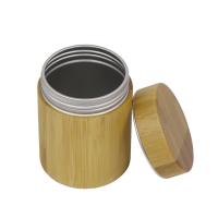 China 10OZ 300ml Printed Nuts Candy Tea Bamboo Box Round Empty Metal Can for sale