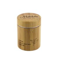 China 10OZ 300ml Printed Nuts Candy Tea Bamboo Box Round Empty Metal Can for sale
