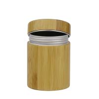 China 10OZ 300ml Printed Nuts Candy Tea Bamboo Box Round Empty Metal Can for sale