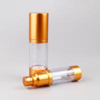 China Hot Foil Stamping Recyclable Airless Pump Bottles Matte Plastic Container For Cosmetics for sale