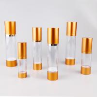 China Hot Foil Stamping Recyclable Airless Pump Bottles Matte Plastic Container For Cosmetics for sale