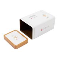 China Hot Stamping White Tinplate Metal Tea Canister 30ml To 300ml for sale