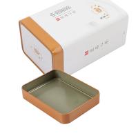 China Hot Stamping White Tinplate Metal Tea Canister 30ml To 300ml for sale