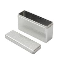 China Custom Rectangular Tin Can Containers Electroplate Gift Tin Plate Box for sale