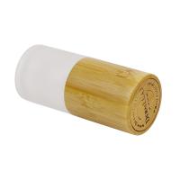 China ODM 10g To 200g Bamboo Lotion Containers 3oz 4oz 6oz Glass Cream Jar With Bamboo Lid for sale