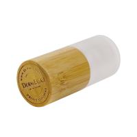 China ODM 10g To 200g Bamboo Lotion Containers 3oz 4oz 6oz Glass Cream Jar With Bamboo Lid for sale