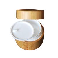 China Mask Mud Bamboo Cosmetic Packaging 85g 3 Oz Spice Jars With Bamboo Lids for sale