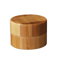 China Mask Mud Bamboo Cosmetic Packaging 85g 3 Oz Spice Jars With Bamboo Lids for sale