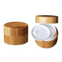 China Mask Mud Bamboo Cosmetic Packaging 85g 3 Oz Spice Jars With Bamboo Lids for sale