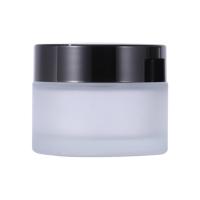 China 60ml 120ml Frosted Glass Cream Jar 30cl Glass Candle Jar With Lid for sale