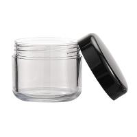 China PASSEN 10g Glass Lip Balm Jars Black Plastic Lids Glass Containers For Creams for sale