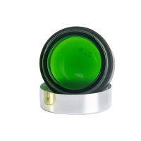 China Custom Clear Green 200g 7OZ Amber Frosted Glass Jars For Candle for sale