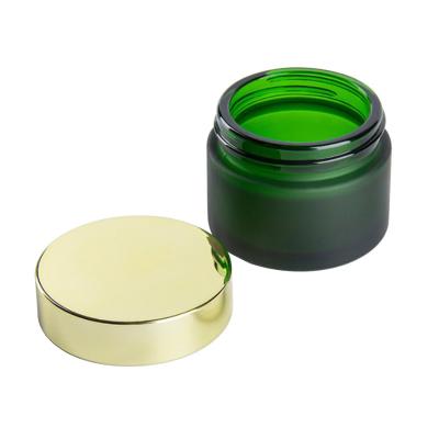 China Custom Clear Green 200g 7OZ Amber Frosted Glass Jars For Candle for sale