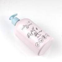 China Silk Screen Logo Pink Aluminum Cosmetic Bottles 30ml 50ml Pump Shampoo Bottle for sale