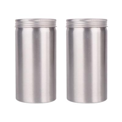 China Food Safe 10ml To 300ml Aluminum Canisters Cylinder Coffee Bean Tea Jar Packaging for sale