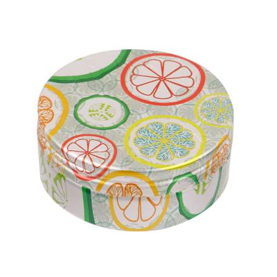 China 50mL 60mL 80mL Aluminium Screw Cap Jar Lemon Print Aluminum Cosmetic Containers for sale