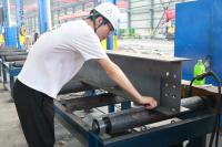 China Heavy Duty Steel Structure with 50 Tons Load Capacity, Solid H-Shape Steel Beam Main Frame, and Corrosion Resistant Coating for sale