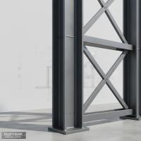 China Heavy Duty Steel Structure with Solid H-shape Steel Beam Q235/Q355 Grade for 50+ Years Lifespan for sale