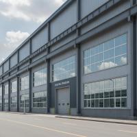 China Heavy Duty Steel Structure and Heavy Steel Building with Optional Heat Insulation System, Customized Color, and Sliding Door for sale