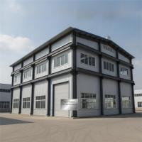 China Steel Structure Workshop and Steel Frame Workshop with Aluminum Alloy Windows, Circular Steel Tube Tie Bar and Modular Transport for sale