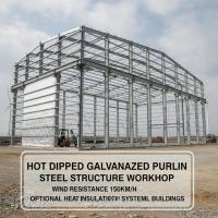 China Heavy Duty Steel Structure with Stainless Steel Gutter and Sandwich Panel Roof Cladding Using Hot Rolled H Section Columns for sale