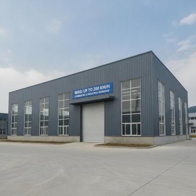 China Heavy Duty Steel Structure with Stainless Steel Gutter and Sandwich Panel Roof Cladding Using Hot Rolled H Section Columns for sale
