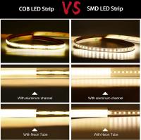 China Dimmable COB LED Flexible Strip , COB Strip Light 12V 24V High Brightness for sale