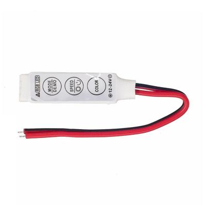 China DC 24V LED Mini Controller 3 Key 3 Button Manual For 5050 Rgb Color Strip Light for sale