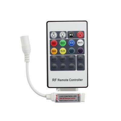 China Mini RF LED RGB Controller 20 Key Wireless Remote Control For LED Strip Lights for sale