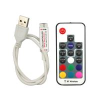 China USB Interface Powered LED Mini Controller With 17 Keys RF Wireless Remote Control for sale
